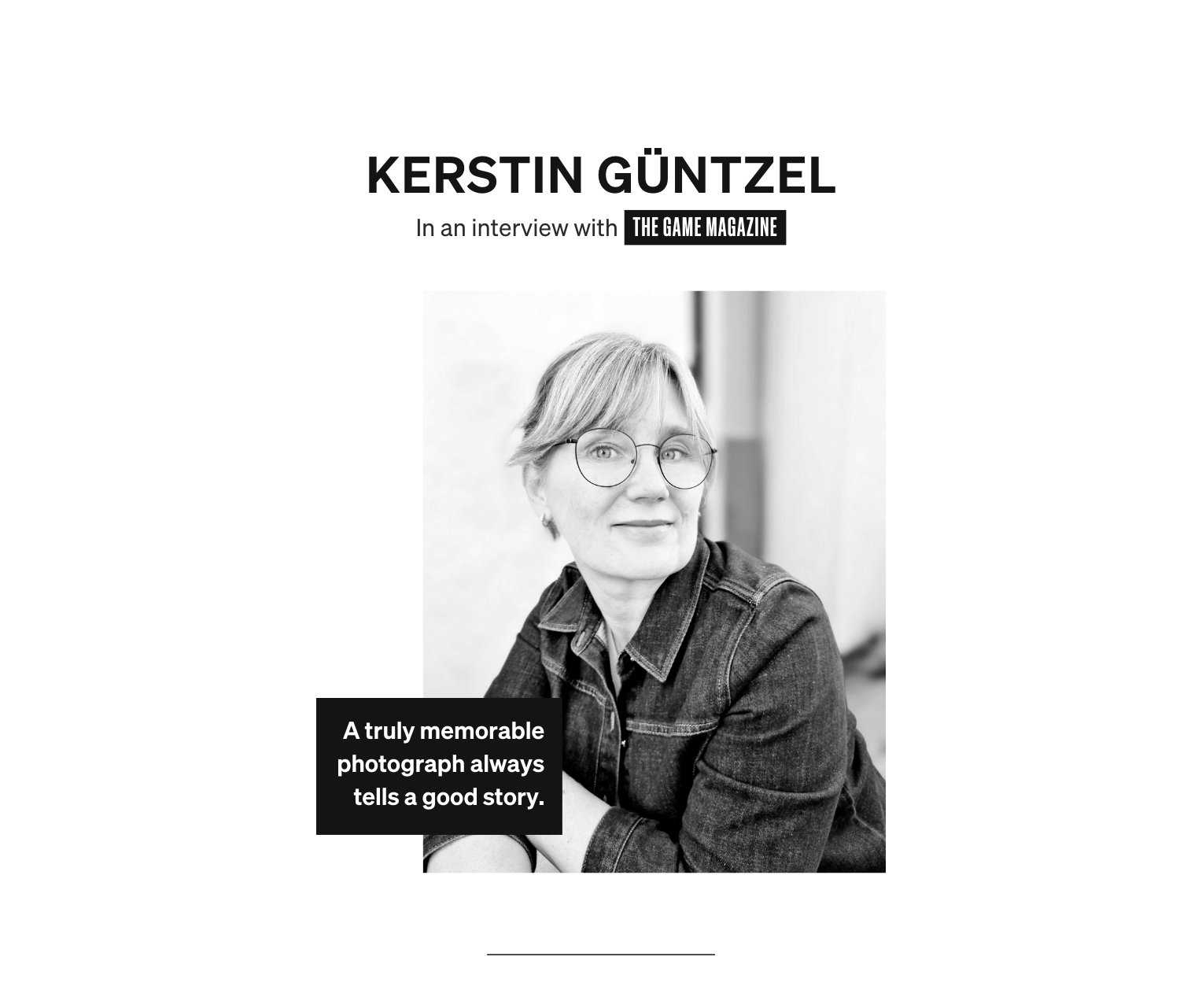 Framing the Narrative: Insights from Kerstin Güntzel, Senior Picture ...